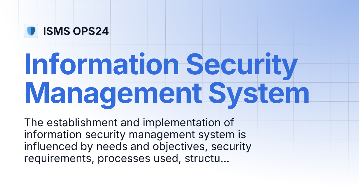 Information Security Management System | ISMS OPS24